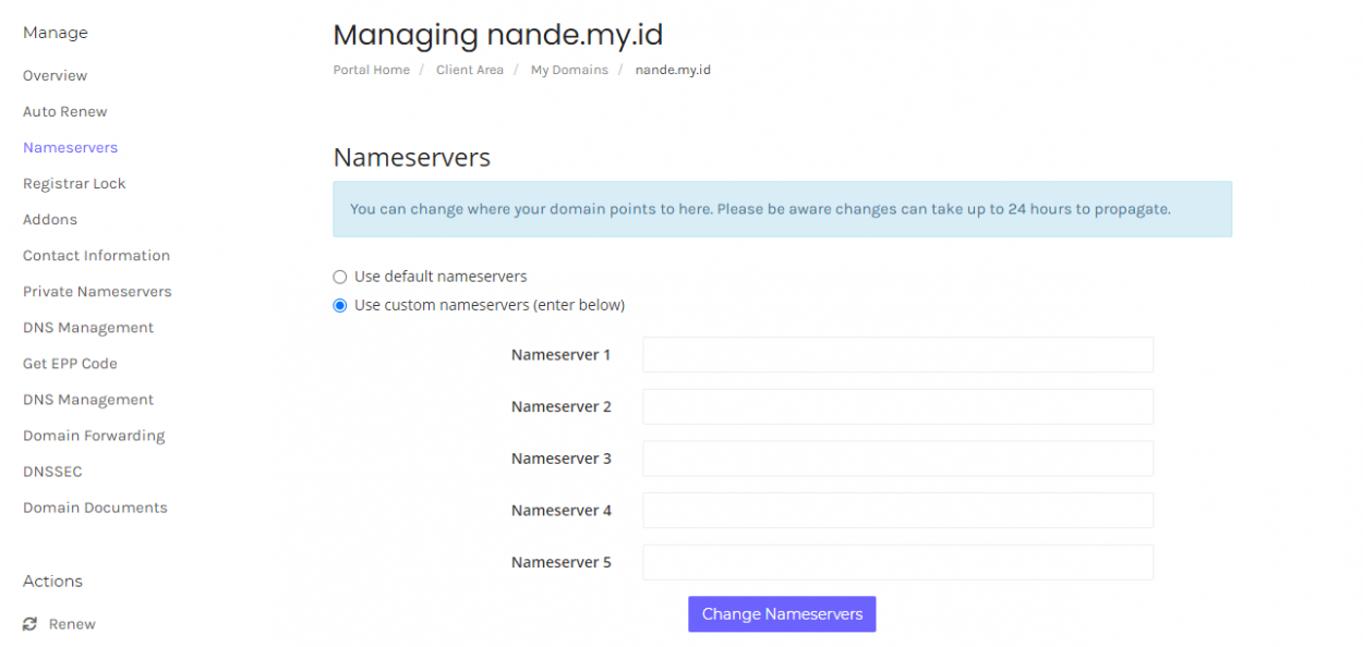 Cara Mengubah Nameserver Domain - Knowledge Base